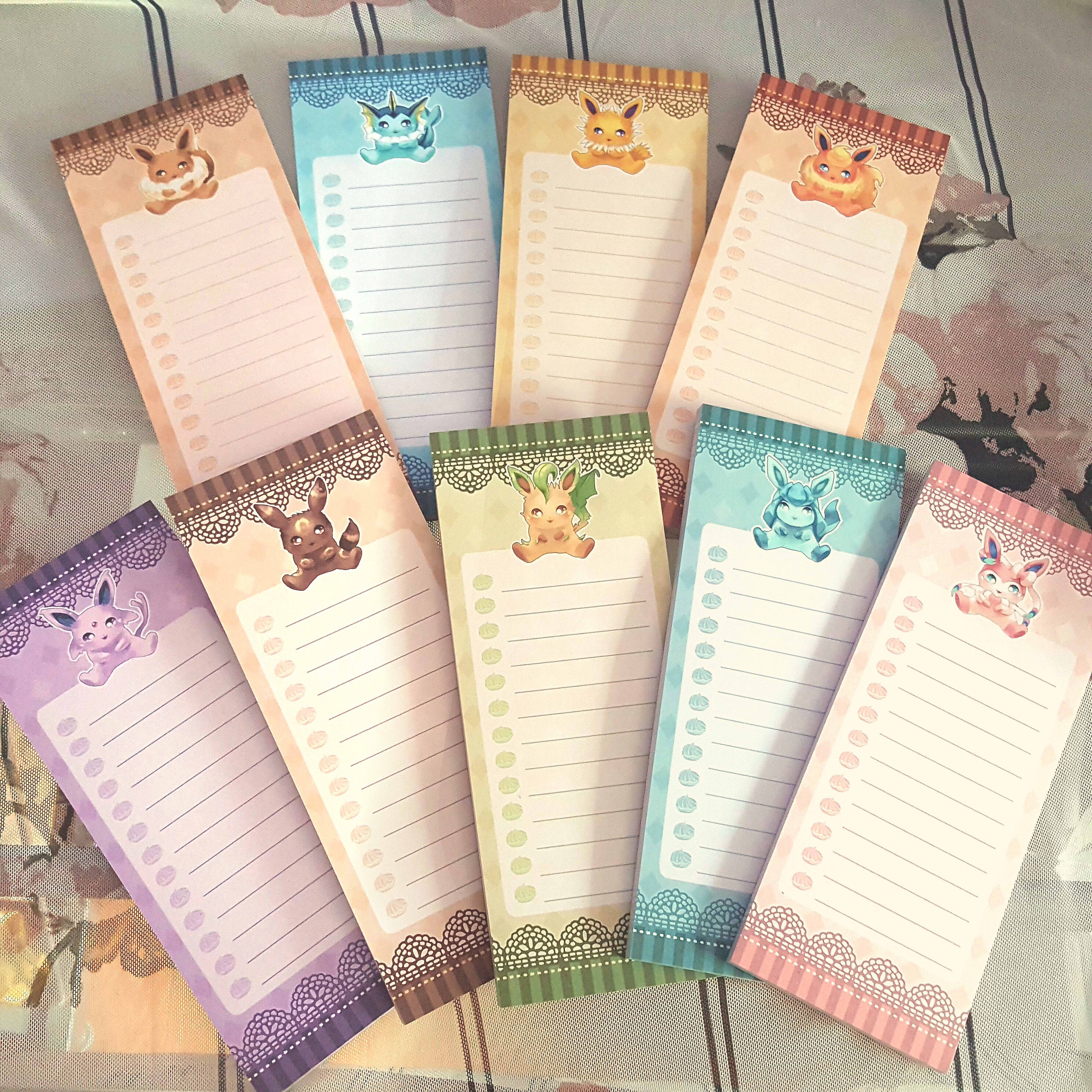 Pokemon Glaceon Notepad / Glaceon Stationery / Eeveelution - Etsy