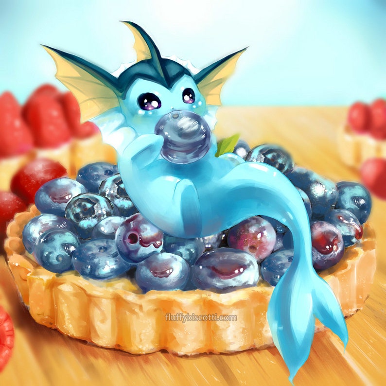 Pokemon Eeveelution Art Prints - Desserts (eevee, Vaporeon, Jolteon ...