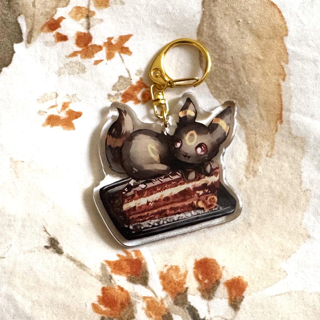 Umbreon Acrylic Keychain - Chocolate Cake / Cute Pokemon Charm ...