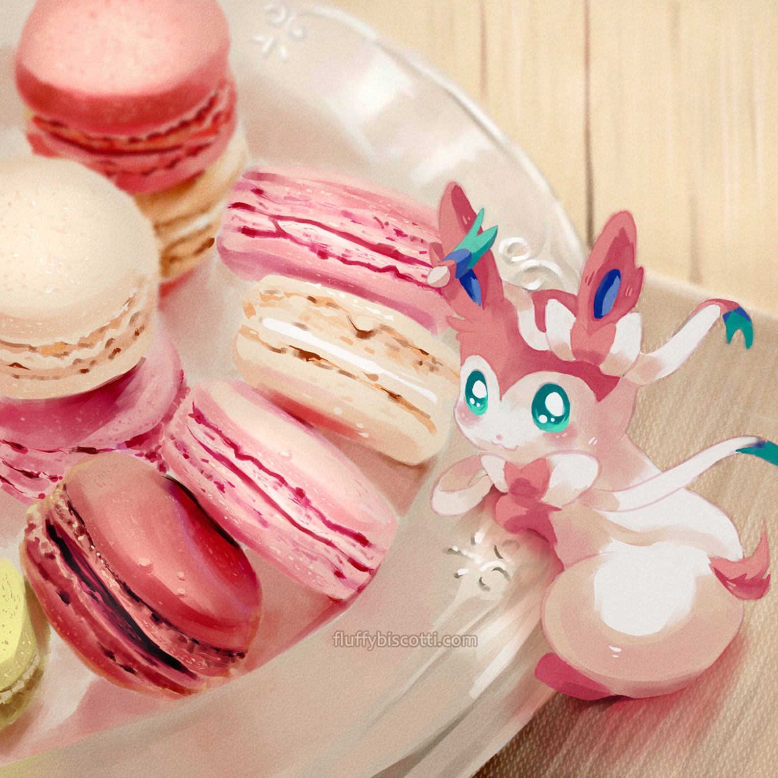 Pokemon Eeveelution Art Prints Desserts eevee Vaporeon | Etsy