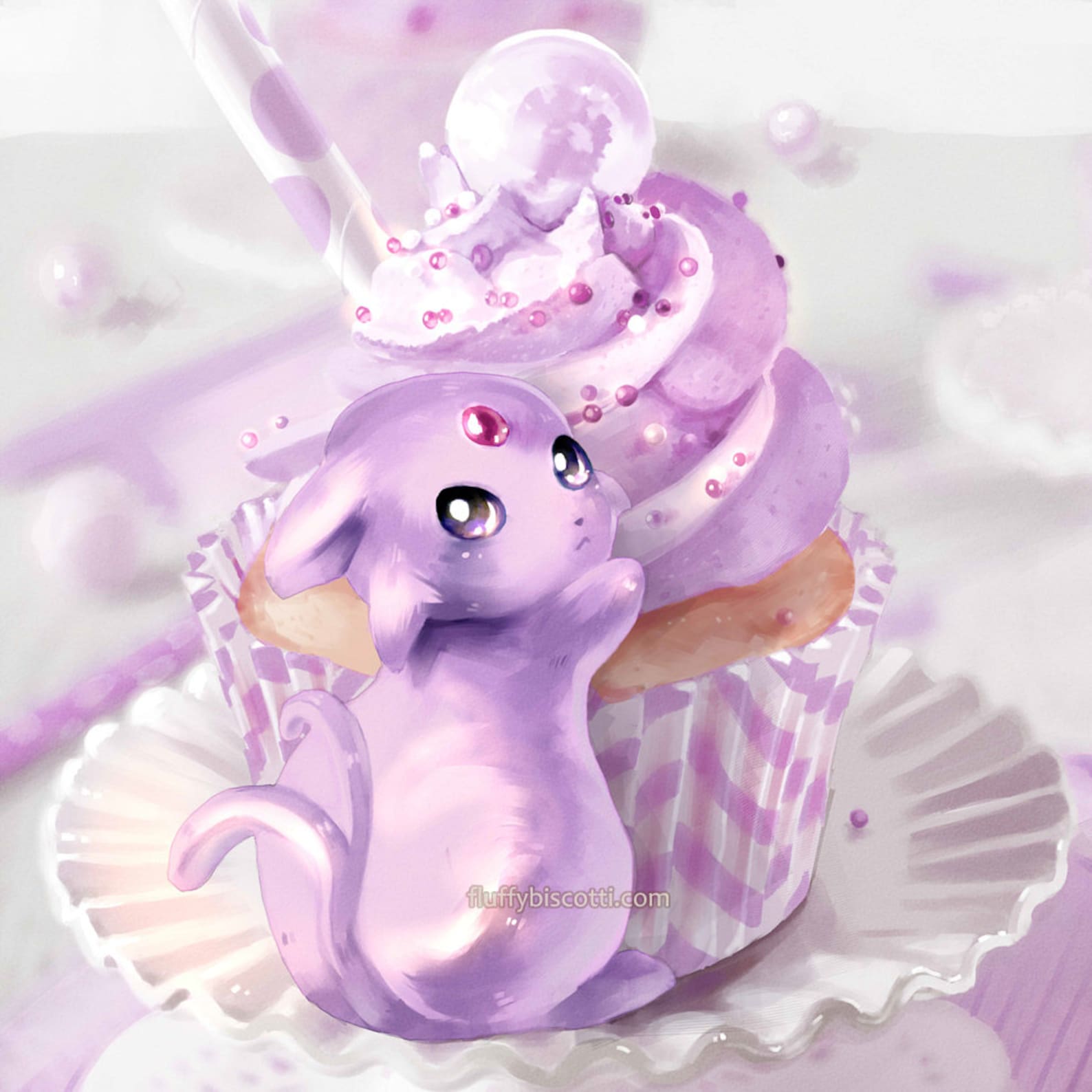 Pokemon Eeveelution Art Prints Desserts eevee Vaporeon | Etsy