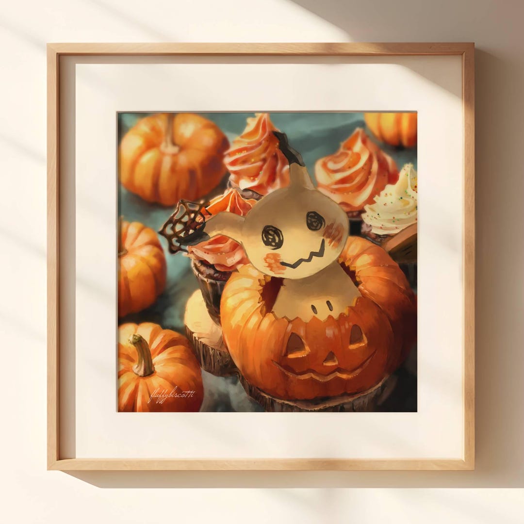 57. Pokemon Mimikyu Art Poster - Pumpkins / Food Poster / Cute Food Art ...