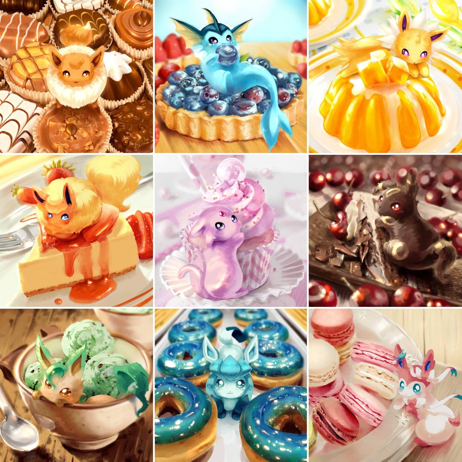 8. Pokemon Poster Glaceon / Cute Glaceon Art Print / Cute Eeveelution ...