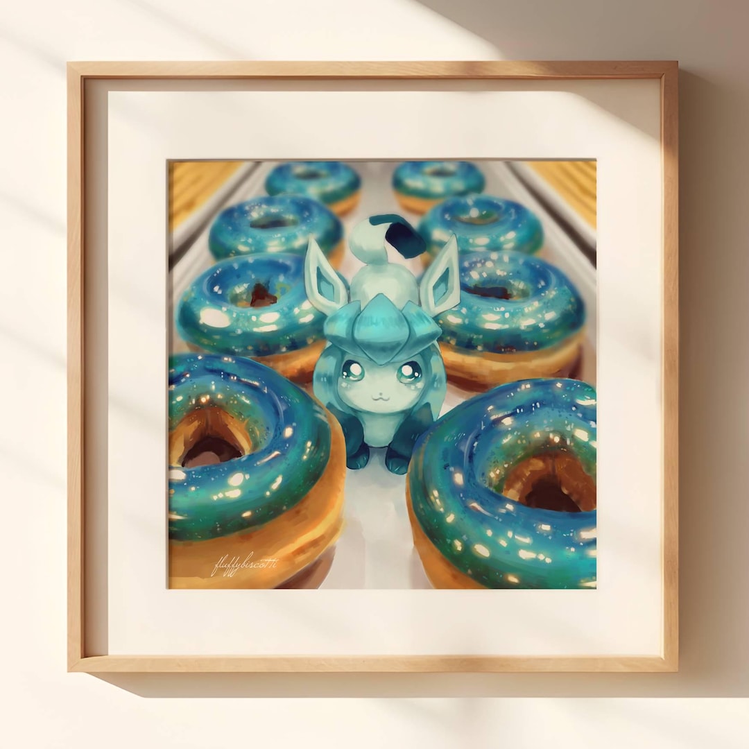 8. Pokemon Poster Glaceon / Cute Glaceon Art Print / Cute Eeveelution ...