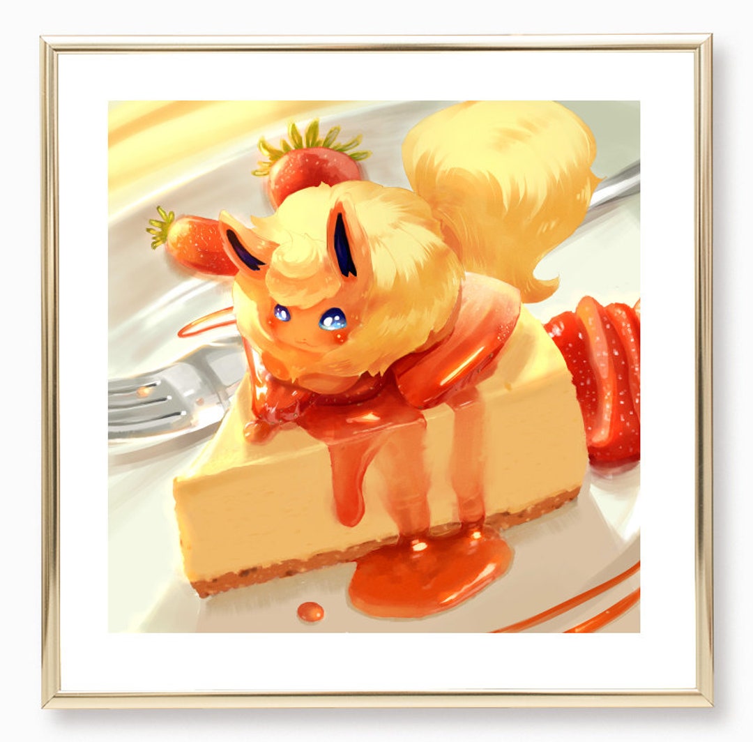4. Pokemon Poster Flareon / Cute Flareon Art Print / Cute Eeveelution ...