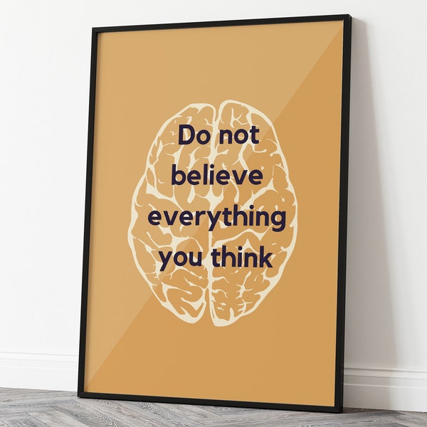 Brain Poster Mental Health - Etsy