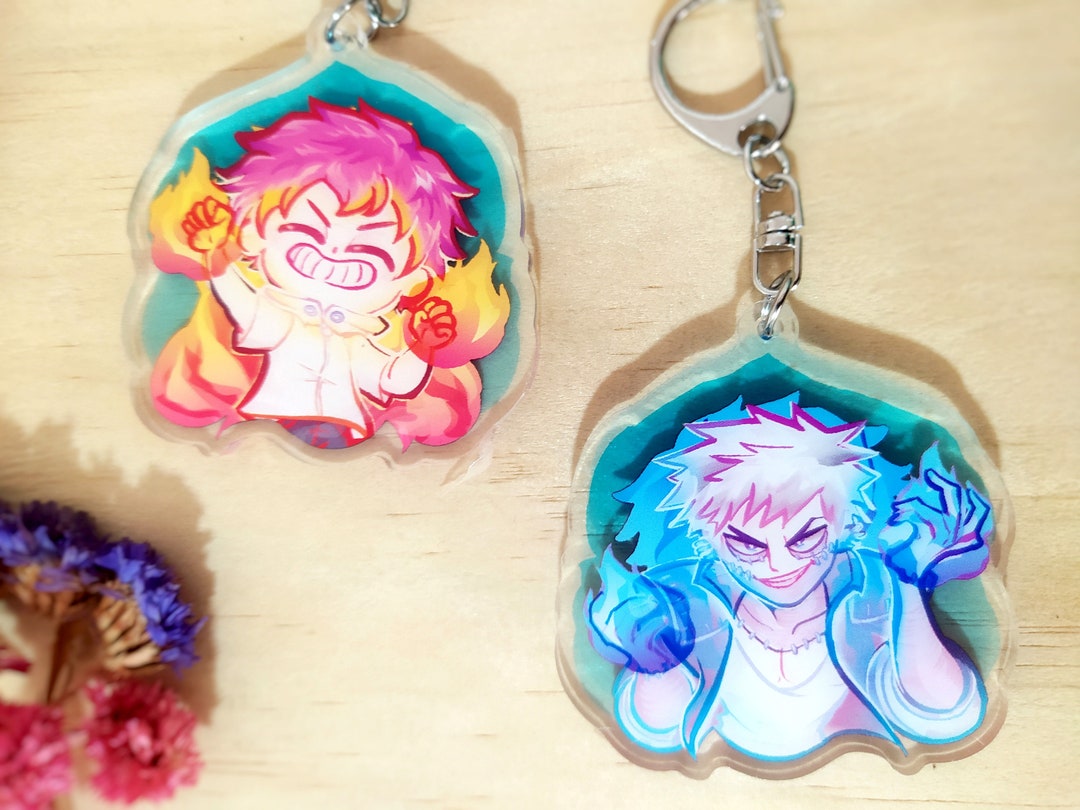 Blue Flame Keychain Charm - Etsy