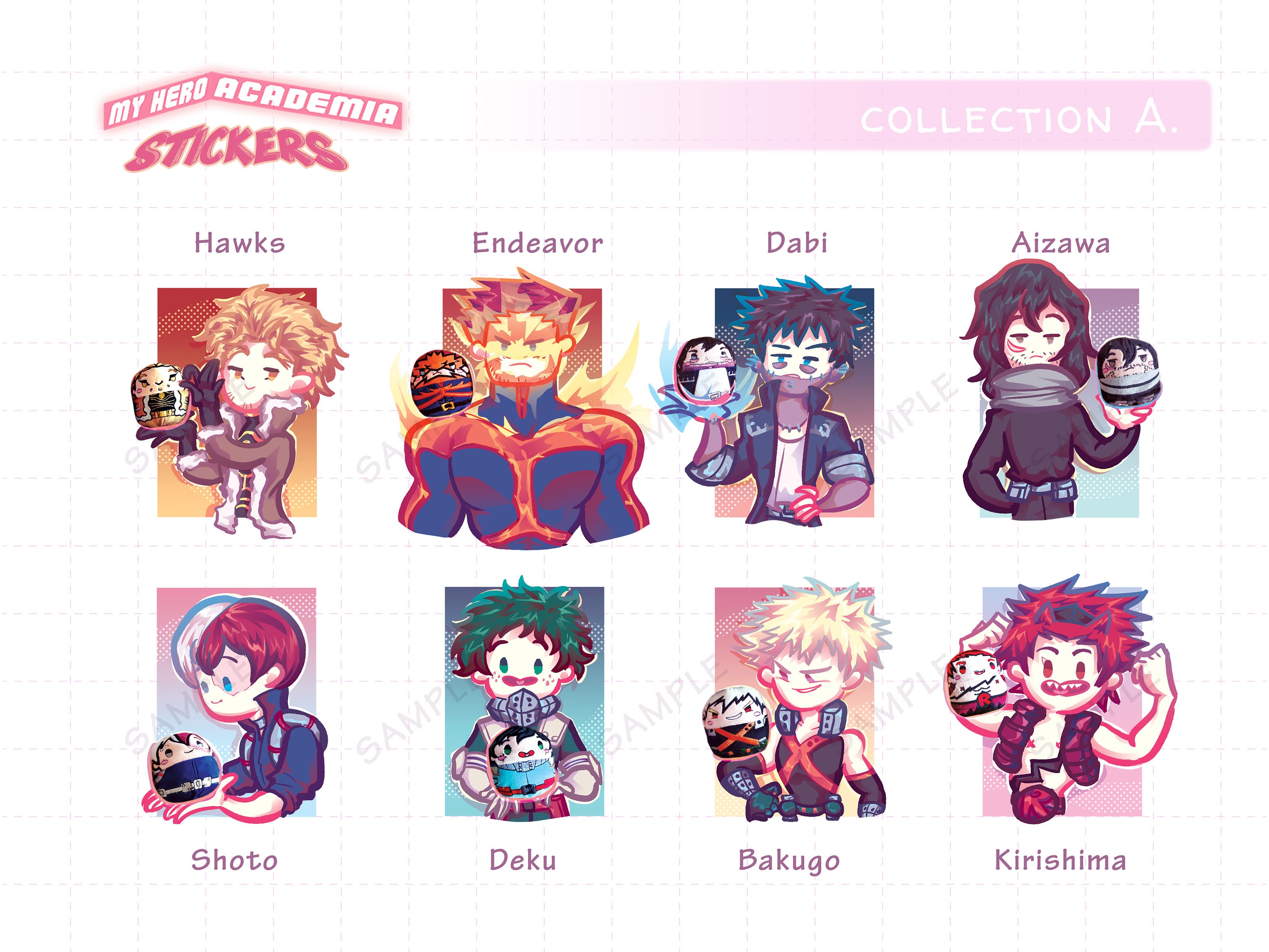 BNHA / MHA Sticker Collection - Etsy