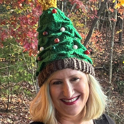 Crochet PATTERN Christmas Tree Hat Festive Holiday Xmas - Etsy