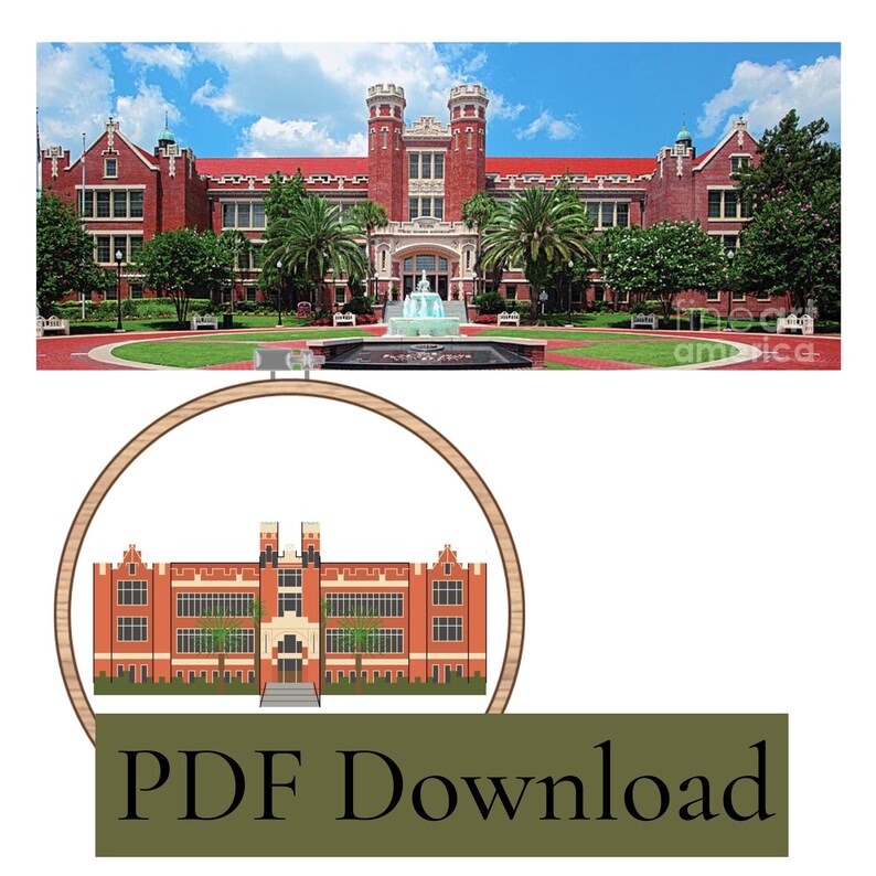 Westcott Building at Florida State University Cross Stitch Pattern - Etsy