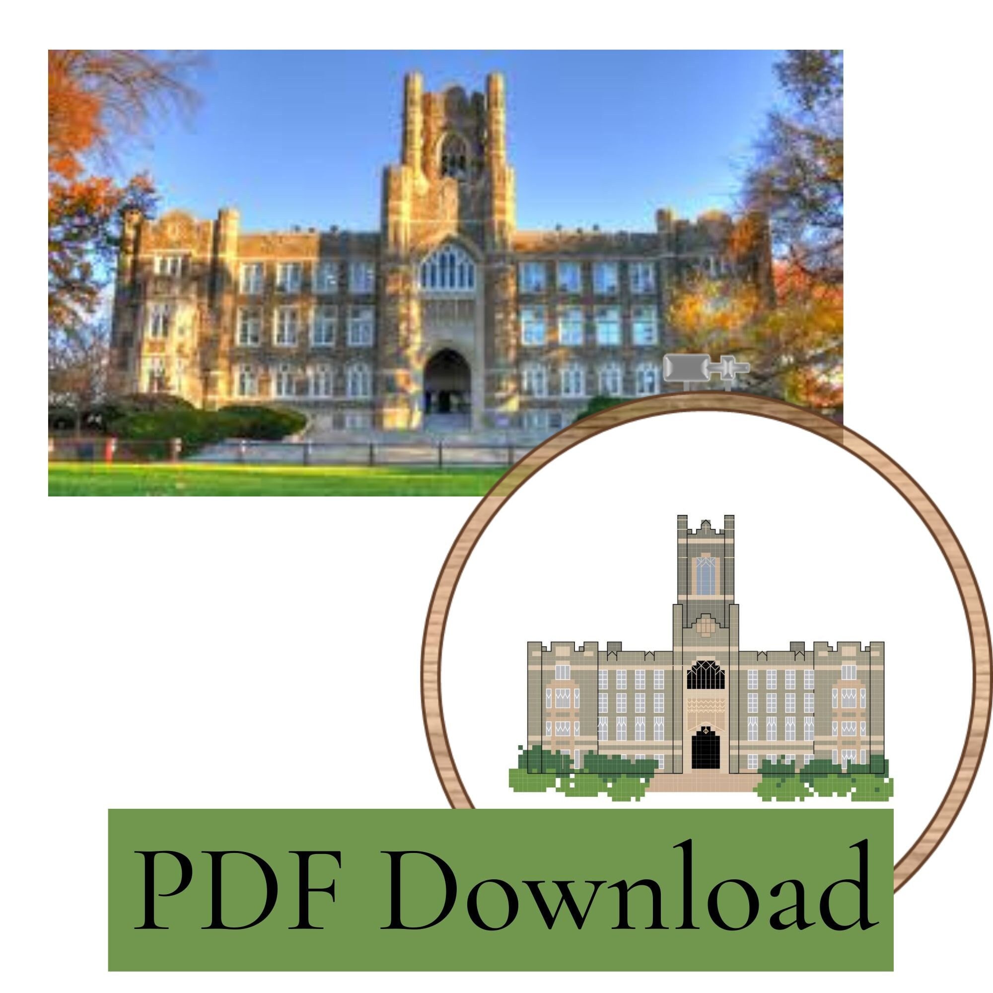 Keating Hall at Fordham University Cross Stitch Pattern - Etsy