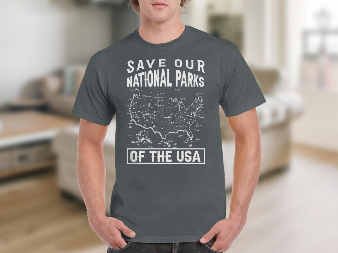 Save Our National Parks of the USA T-shirt, USA Map Tee, National Parks ...