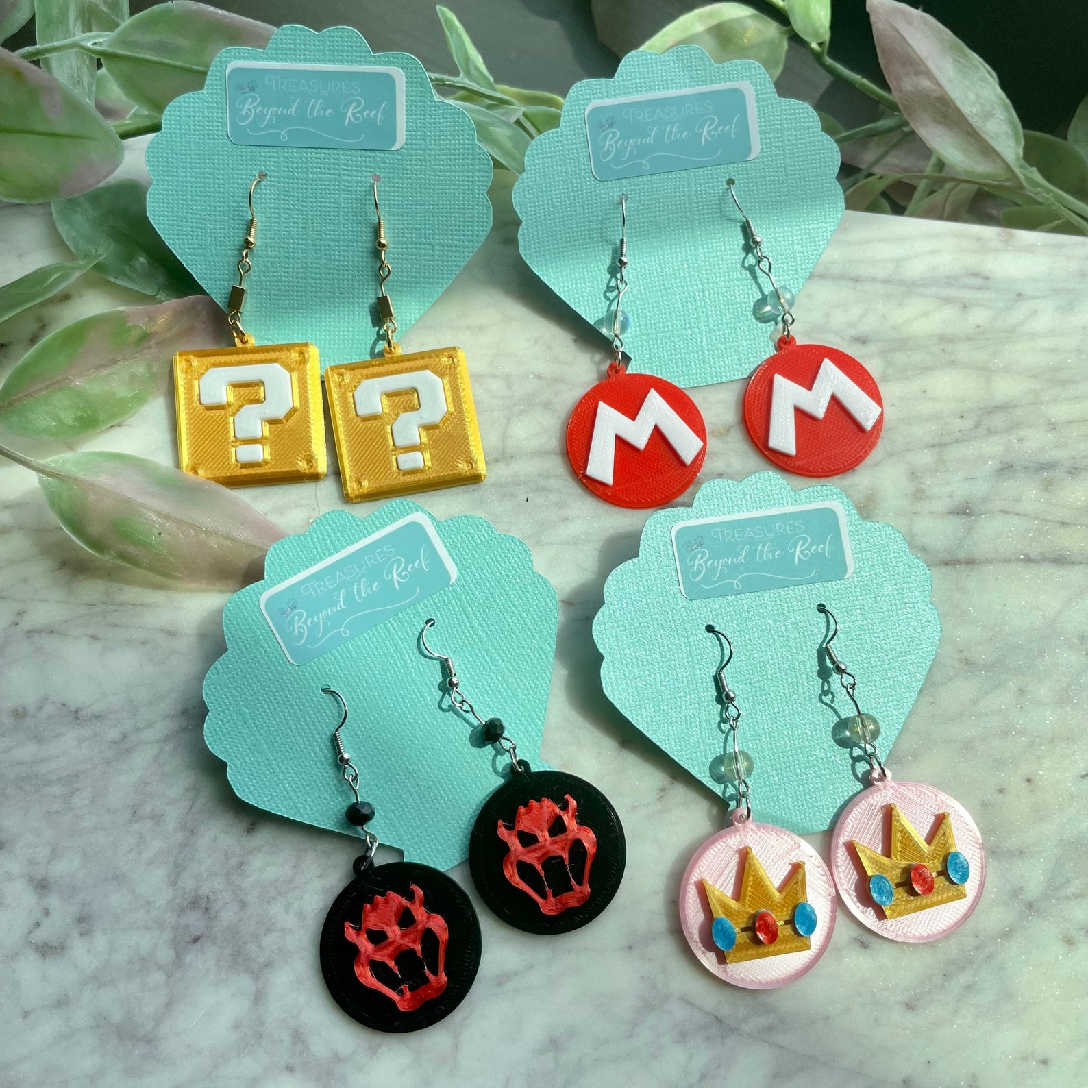 3D Printed Super Nintendo World Inspired Earrings Mario | Etsy