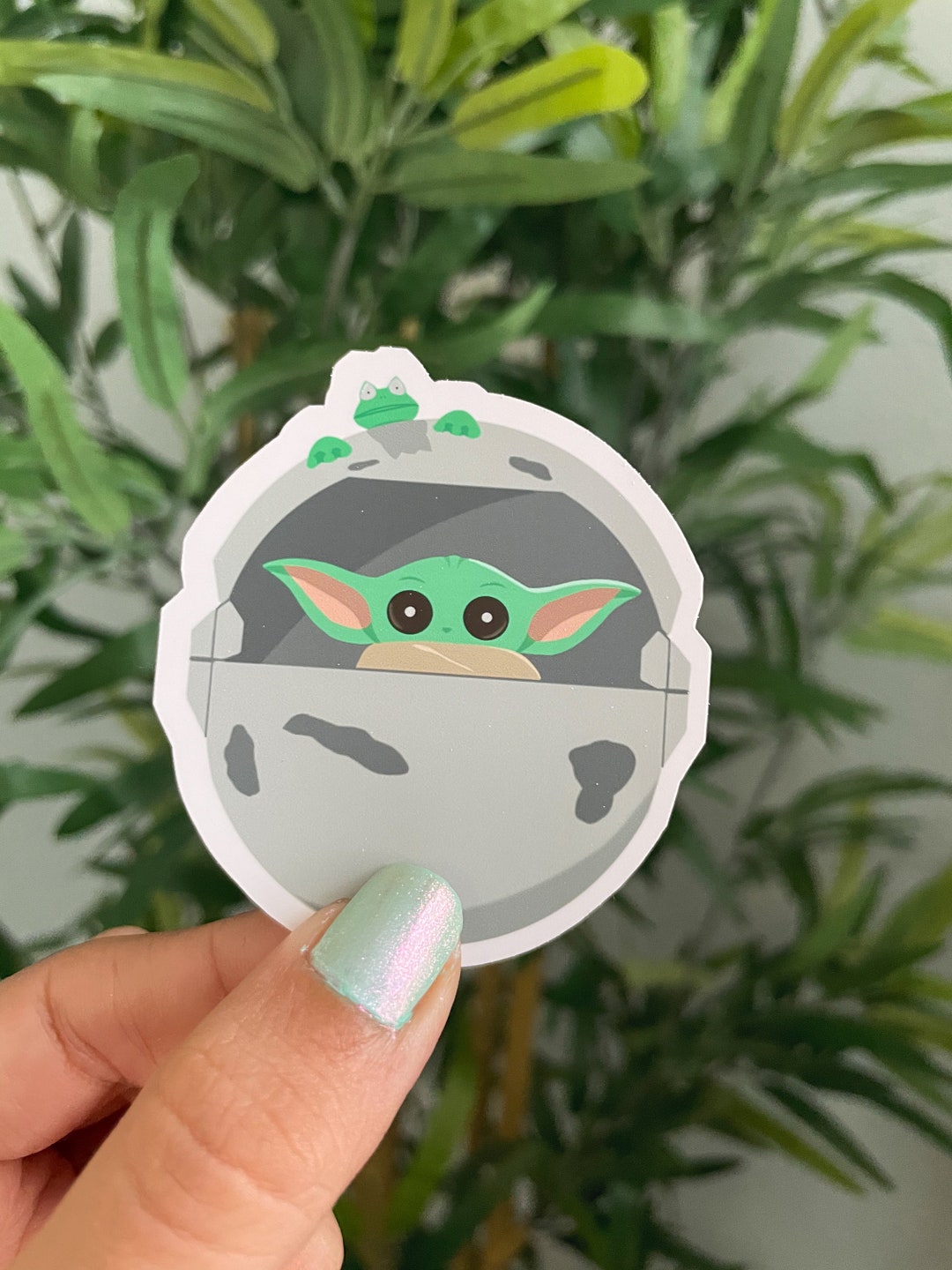 Baby Alien in Floating Pod Sticker Grogu Sticker - Etsy