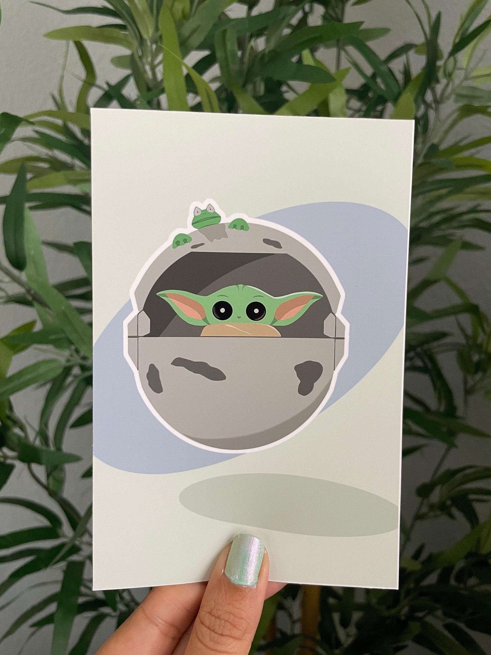 Baby Alien in Floating Pod Grogu Inspired Art Print - Etsy