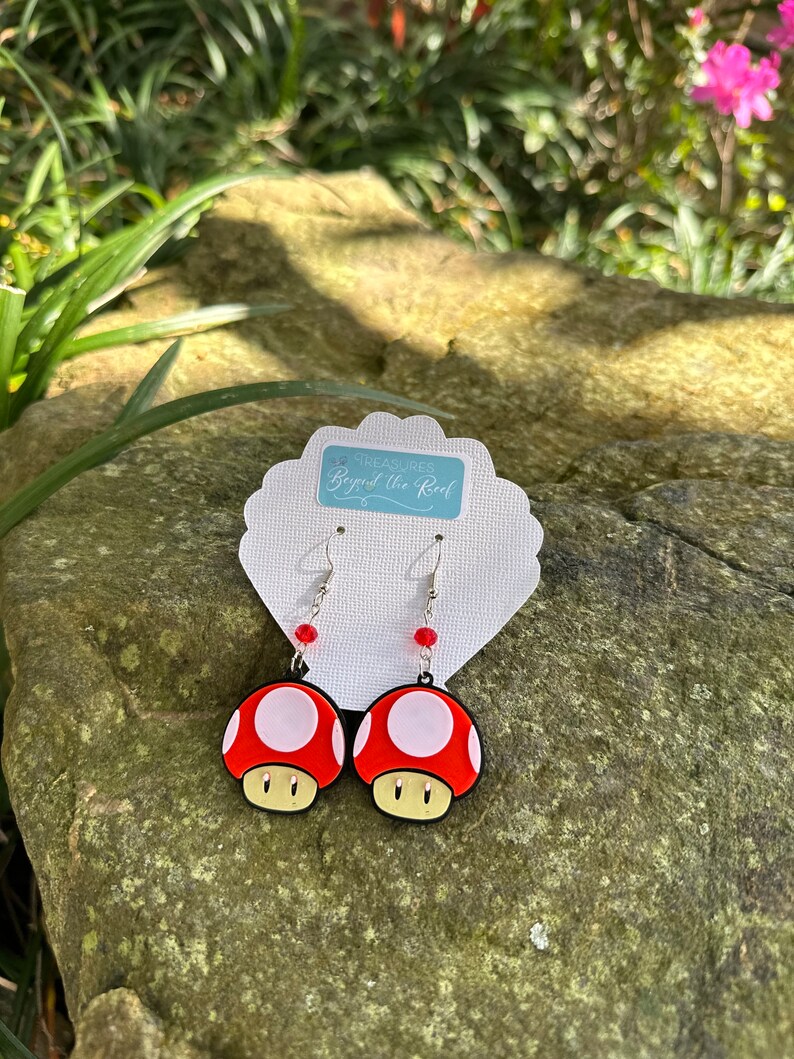 3D Printed Super Nintendo World Inspired Earrings Mario - Etsy