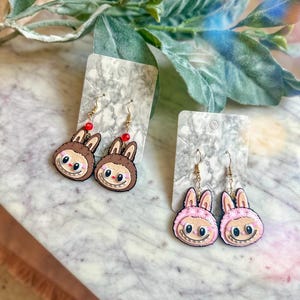 Labubu Big Into Energy Earrings - 3D Printed Cute Monster Earrings ...