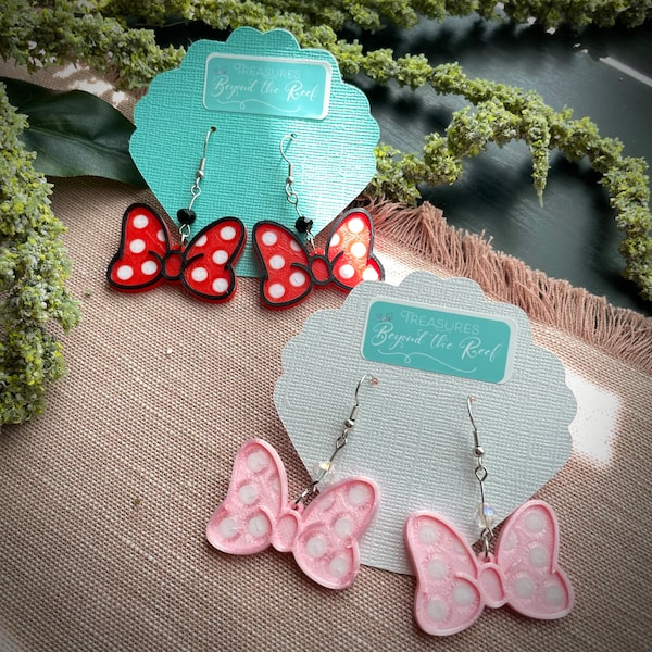 Minnie Mouse Earring - Etsy