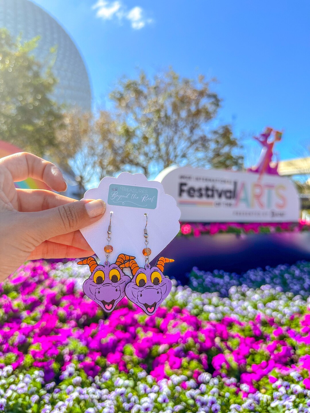 Figment 3D Printed Earrings - Festival of the Arts Earrings Epcot ...