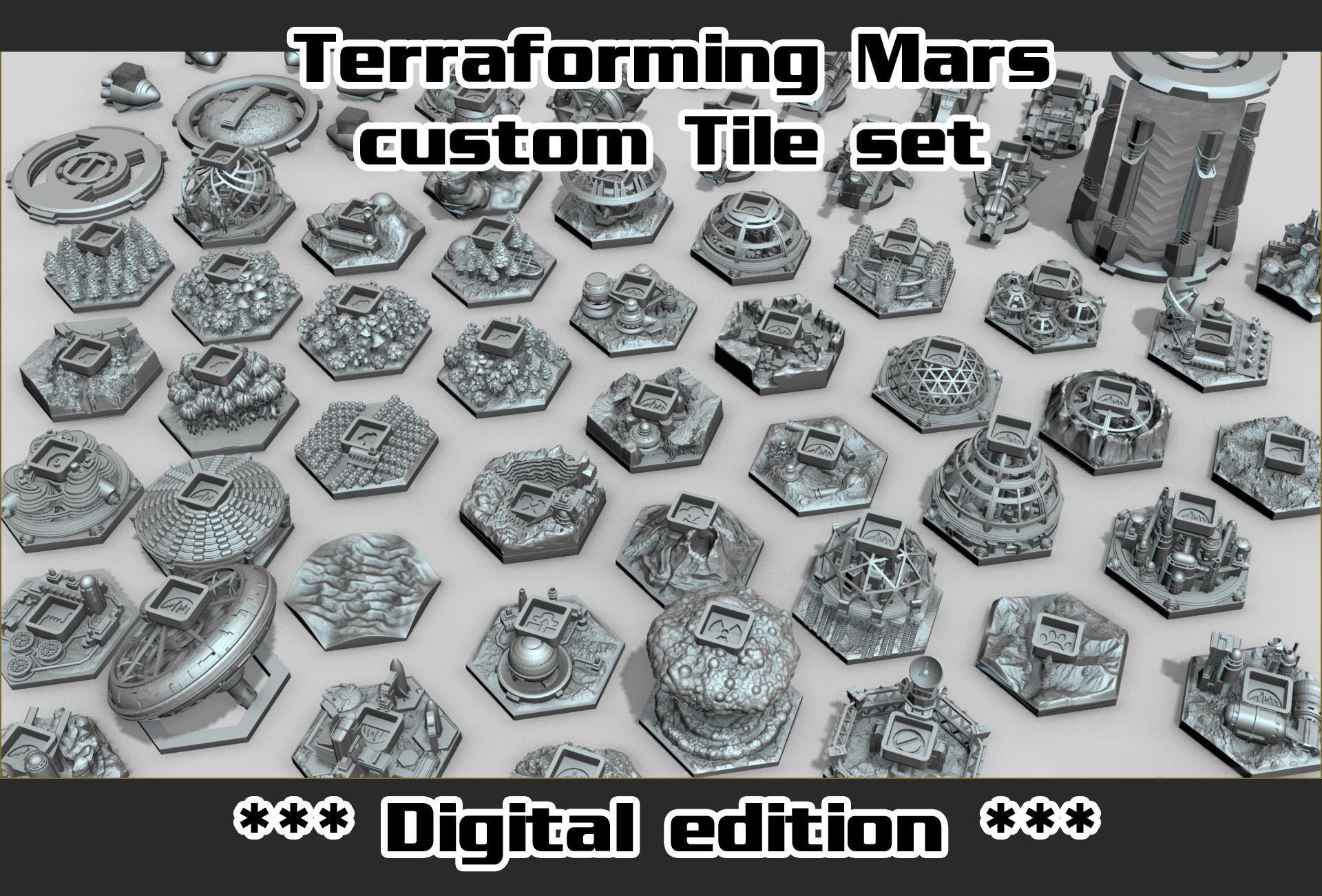 Deluxe Custom Resin Tile Set for Terraforming Mars Board Game ...
