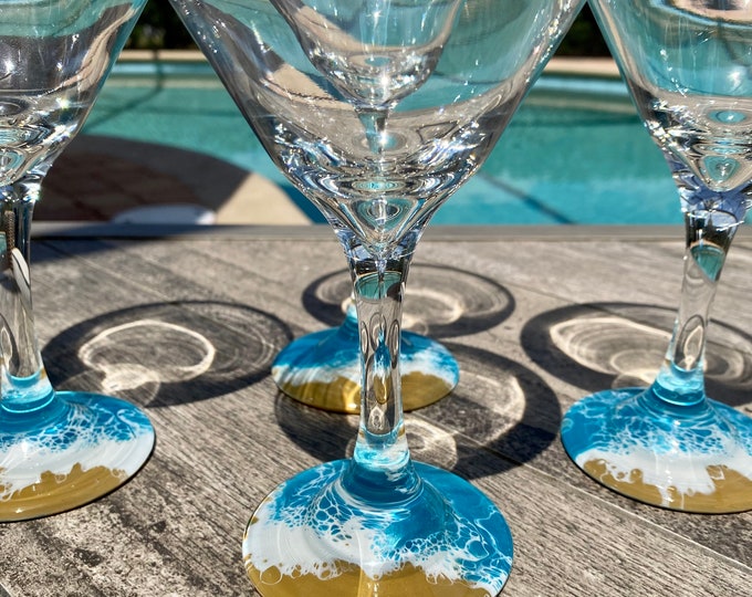Godinger Shannon Martini Glasses, South Beach Palm, Etched Crystal ...