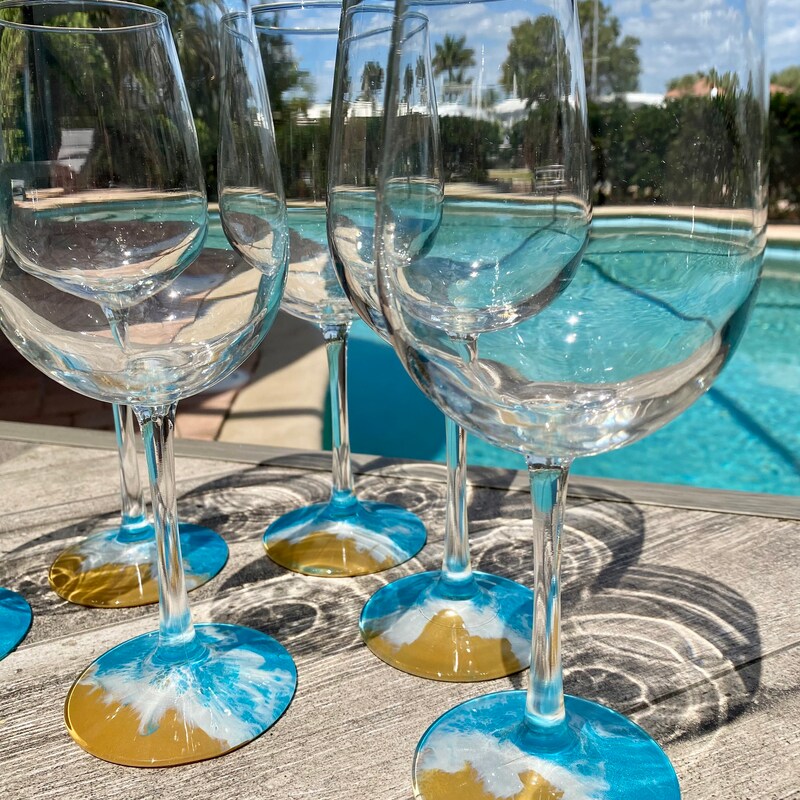 Beach Wine Glasses - Etsy