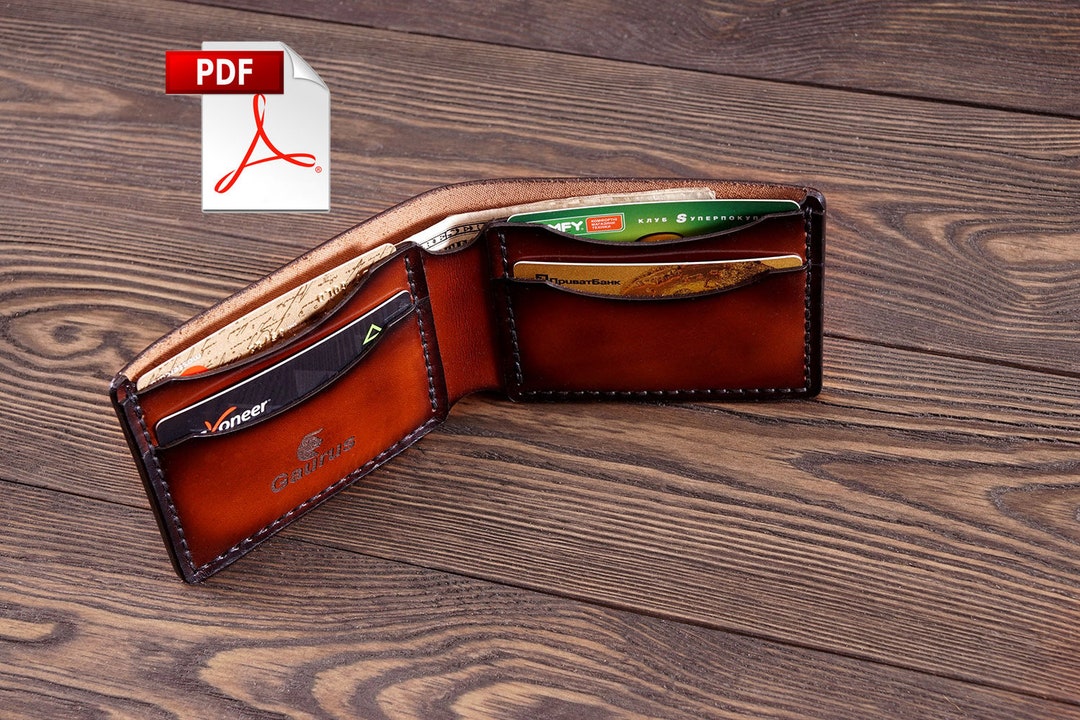 Leather Pattern Leather Wallet Pdf Wallet Pattern Template Pattern ...