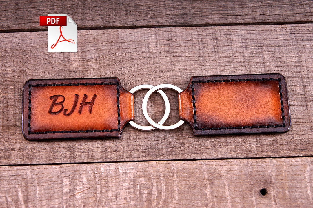 Leather Key Fob PDF Template - Downloadable Leathercraft Pattern - Etsy