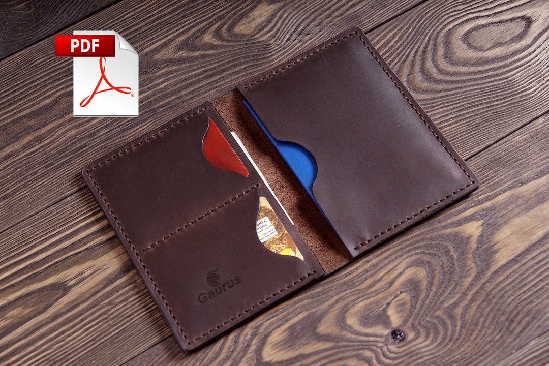 Leather Pattern Passport Wallet Pdf Wallet Pattern Template Pattern ...