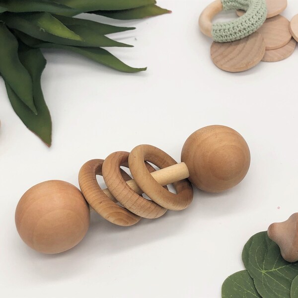 Wooden Baby Rattle - Etsy