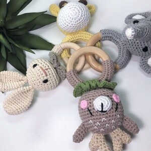 Crochet Baby Toys Sensory Toys Baby Rattle Rabbit Toys Baby - Etsy