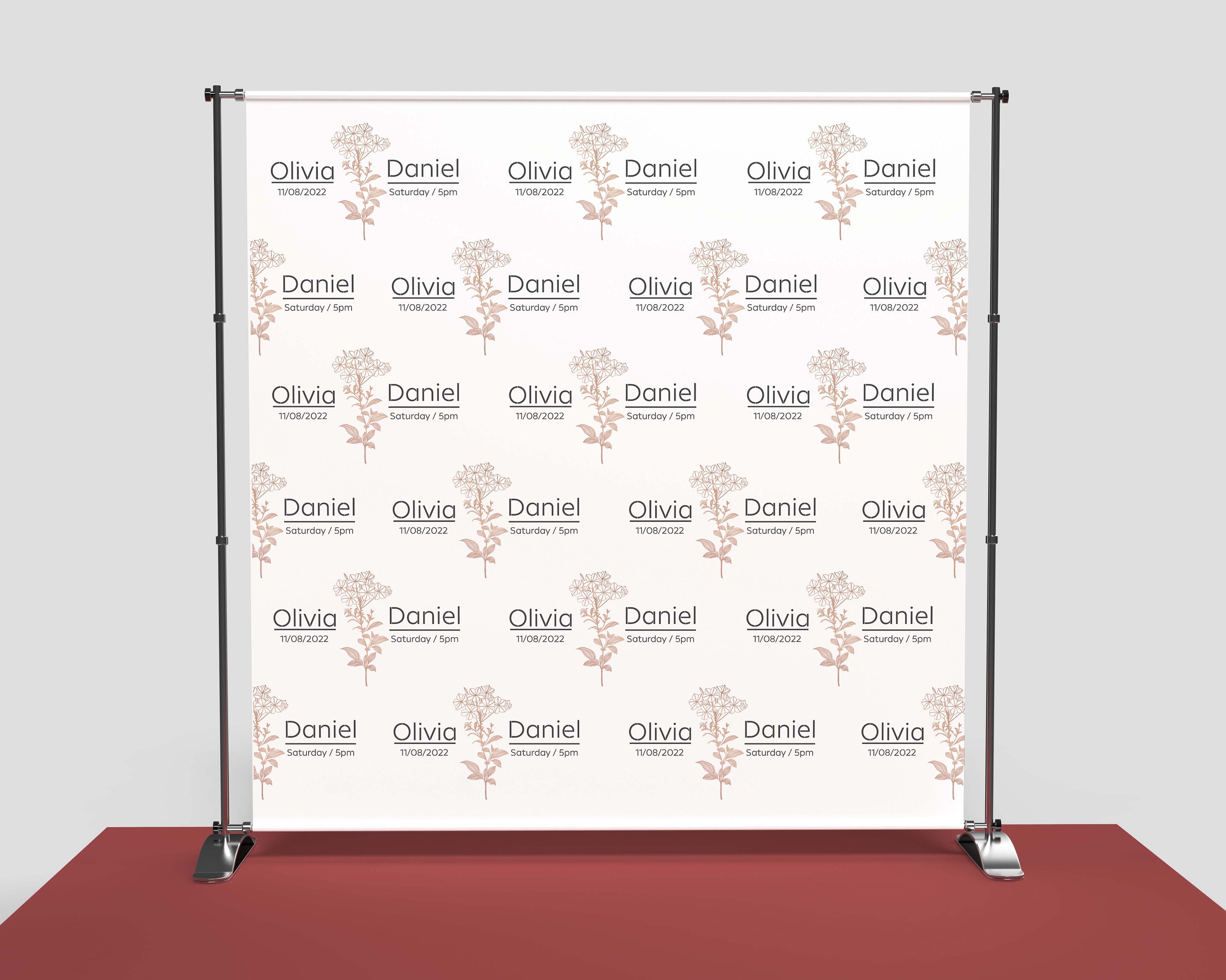 Wedding Step and Repeat Banner, Custom Step and Repeat Banner, Wedding ...