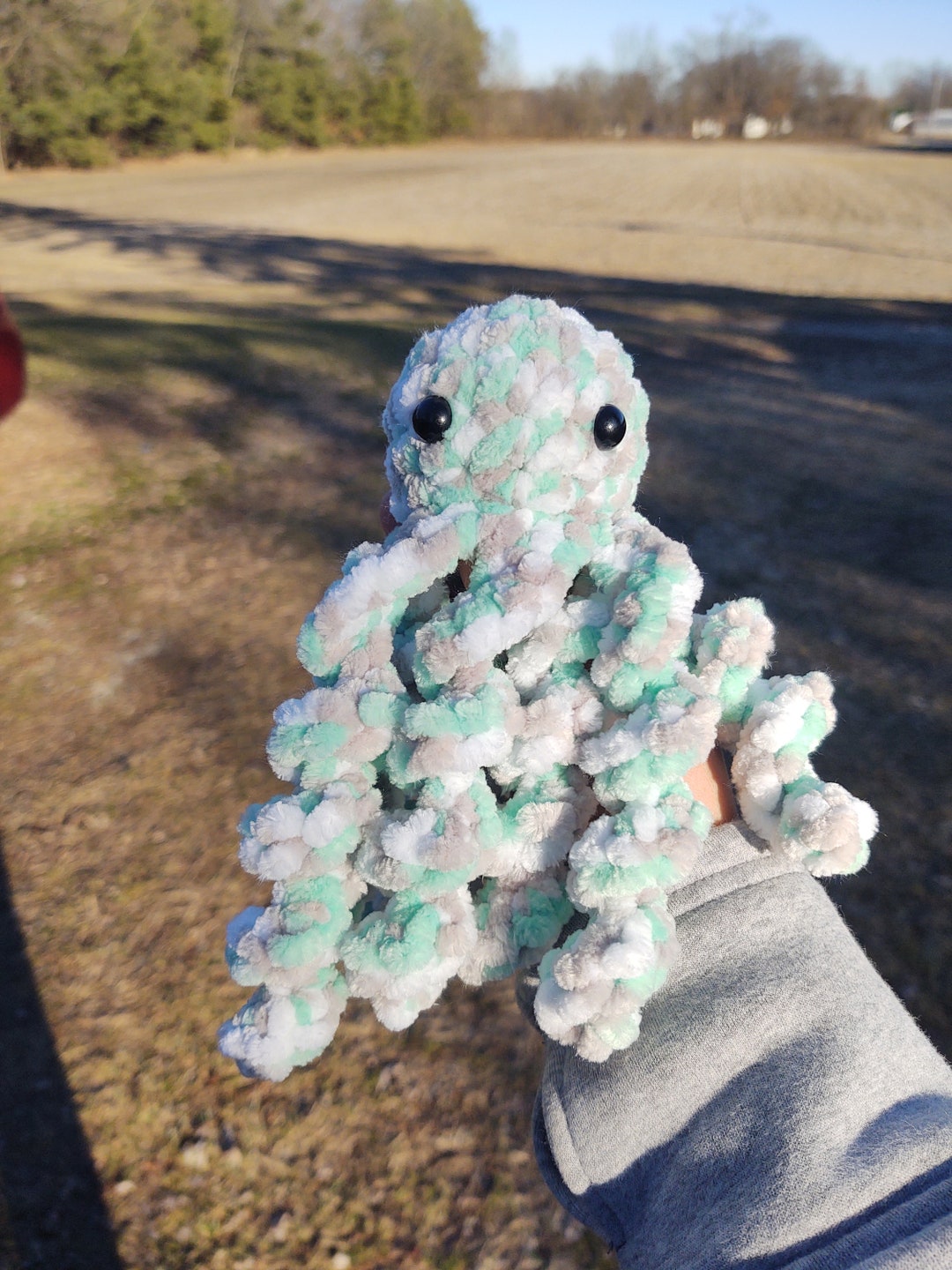Crochet Velvet Octopus Plush - Etsy
