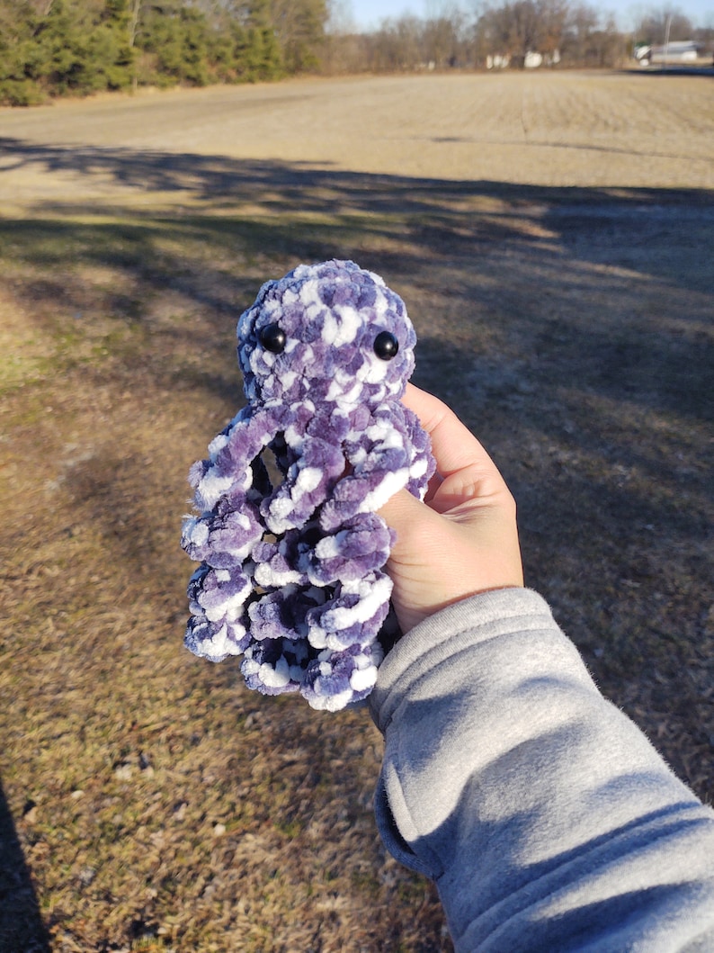 Crochet Velvet Octopus Plush - Etsy