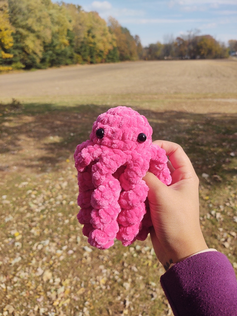 Crochet Velvet Octopus Plush - Etsy