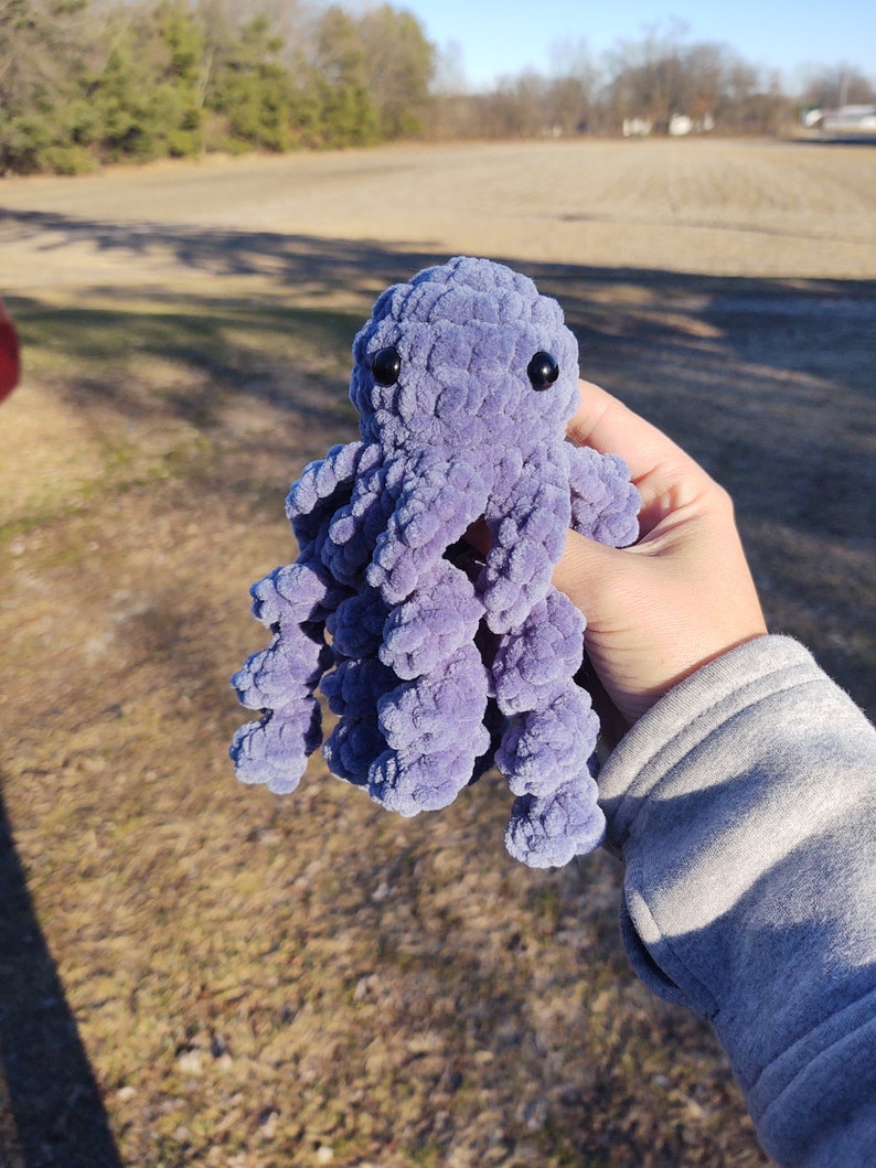 Crochet Velvet Octopus Plush - Etsy