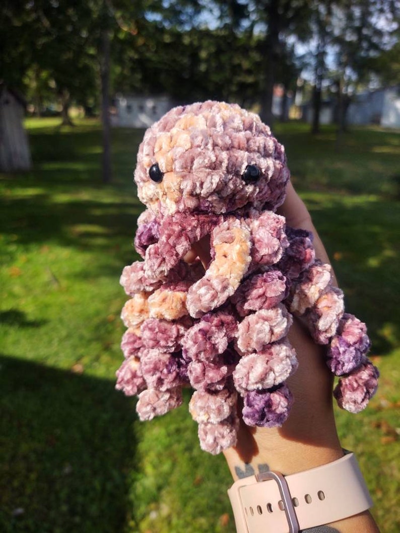 Crochet Velvet Octopus Plush - Etsy