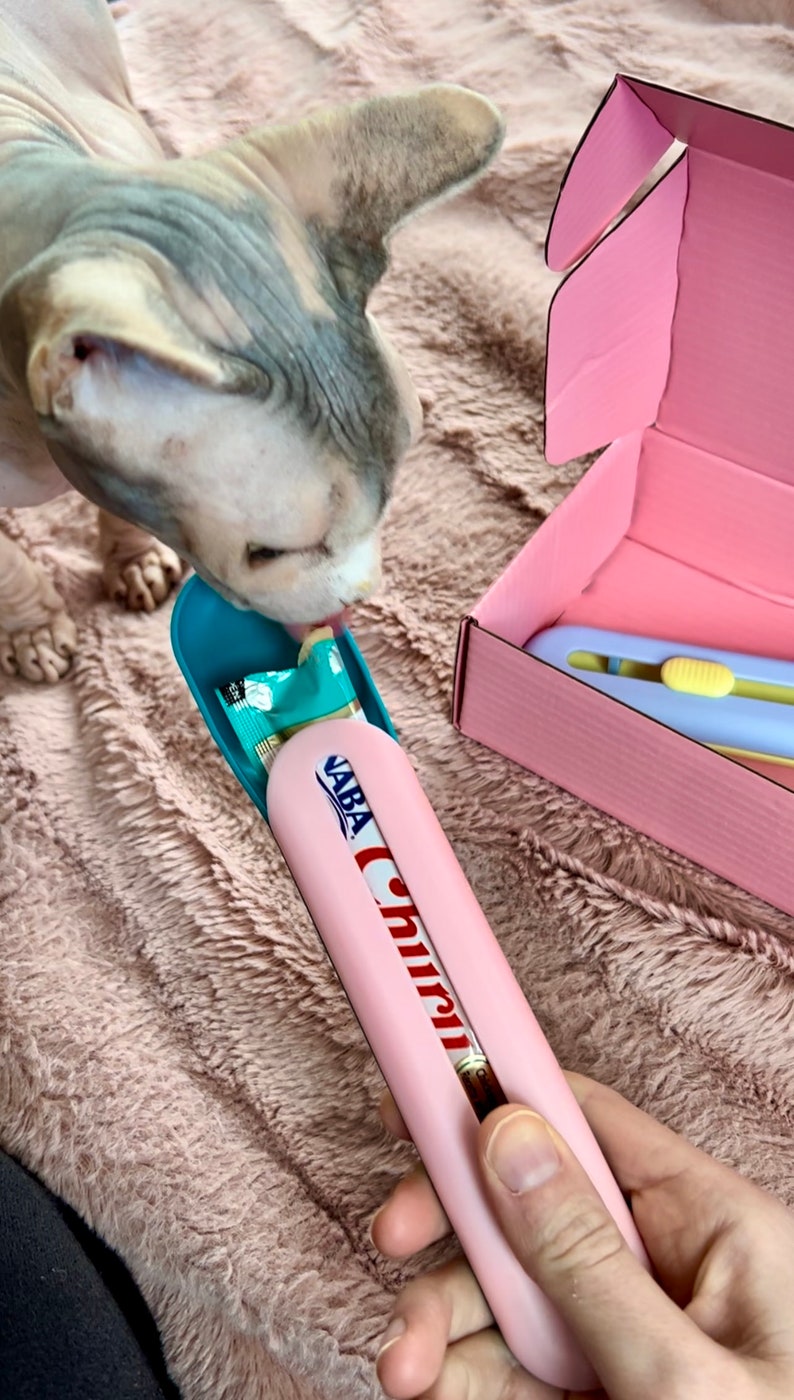 Cat Treat Spoon Churu Puree Feeder Pet Gift Cat Lover - Etsy