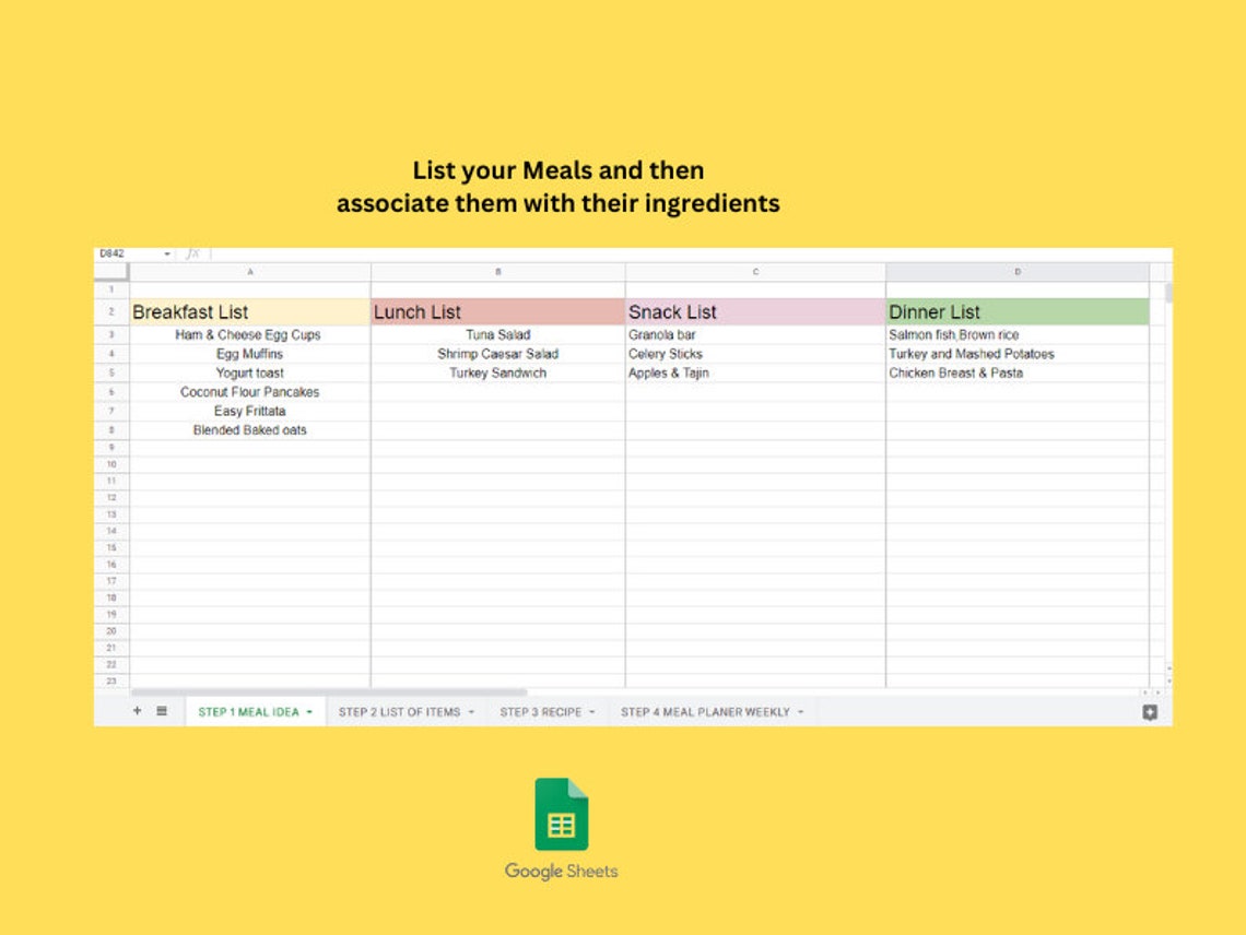 Weekly Meal Planner With Shopping List| Automated| Food Prep| Monthly ...