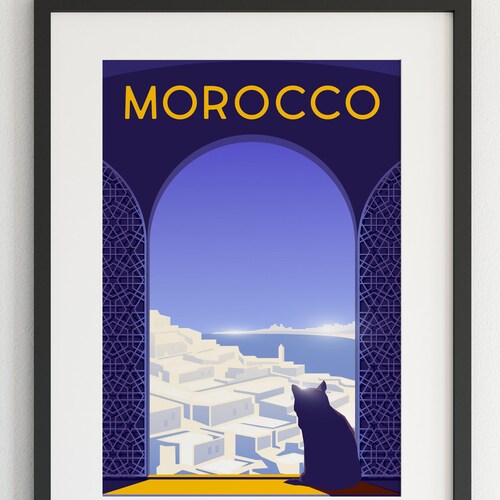 Morocco Poster Marrakesh Print Morocco Wall Art Morocco - Etsy