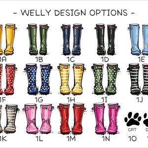 Personalised Family Wellies Print Family Welly Print New Home Gift ...