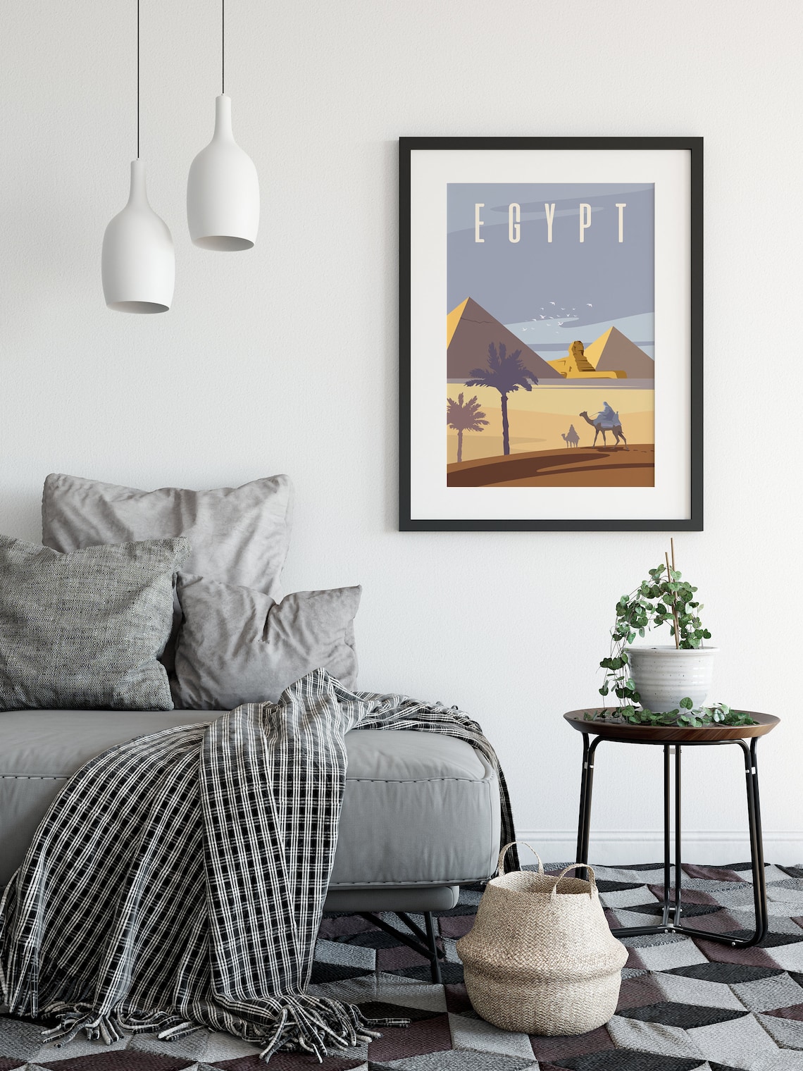 Egypt Poster Pyramids Print City Print Egypt Wall Art - Etsy