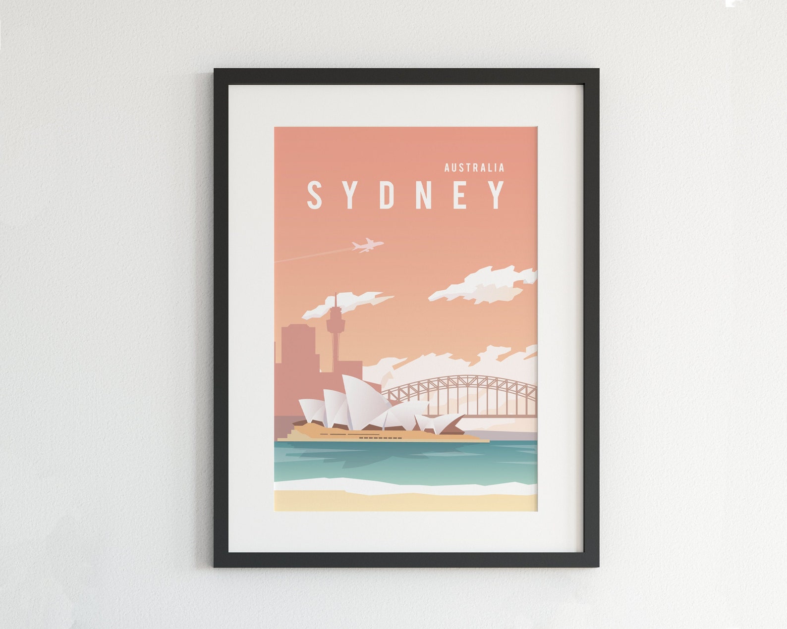 Sydney Poster City Print Sydney Wall Art Sydney Print - Etsy
