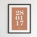 Personalised Date Print Special Date Print Wedding First - Etsy