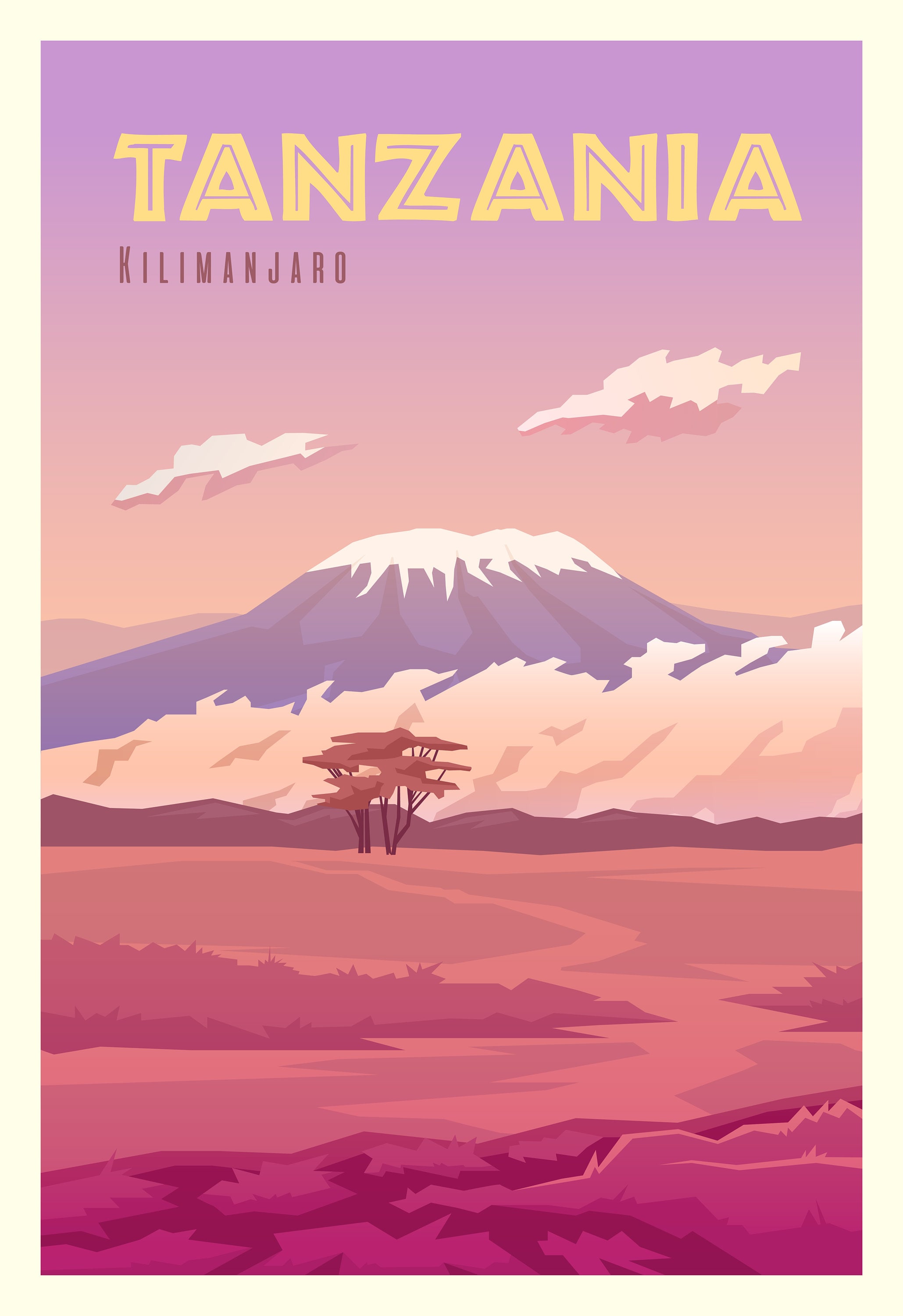 Tanzania Poster City Art Tanzania Wall Art Tanzania Print - Etsy