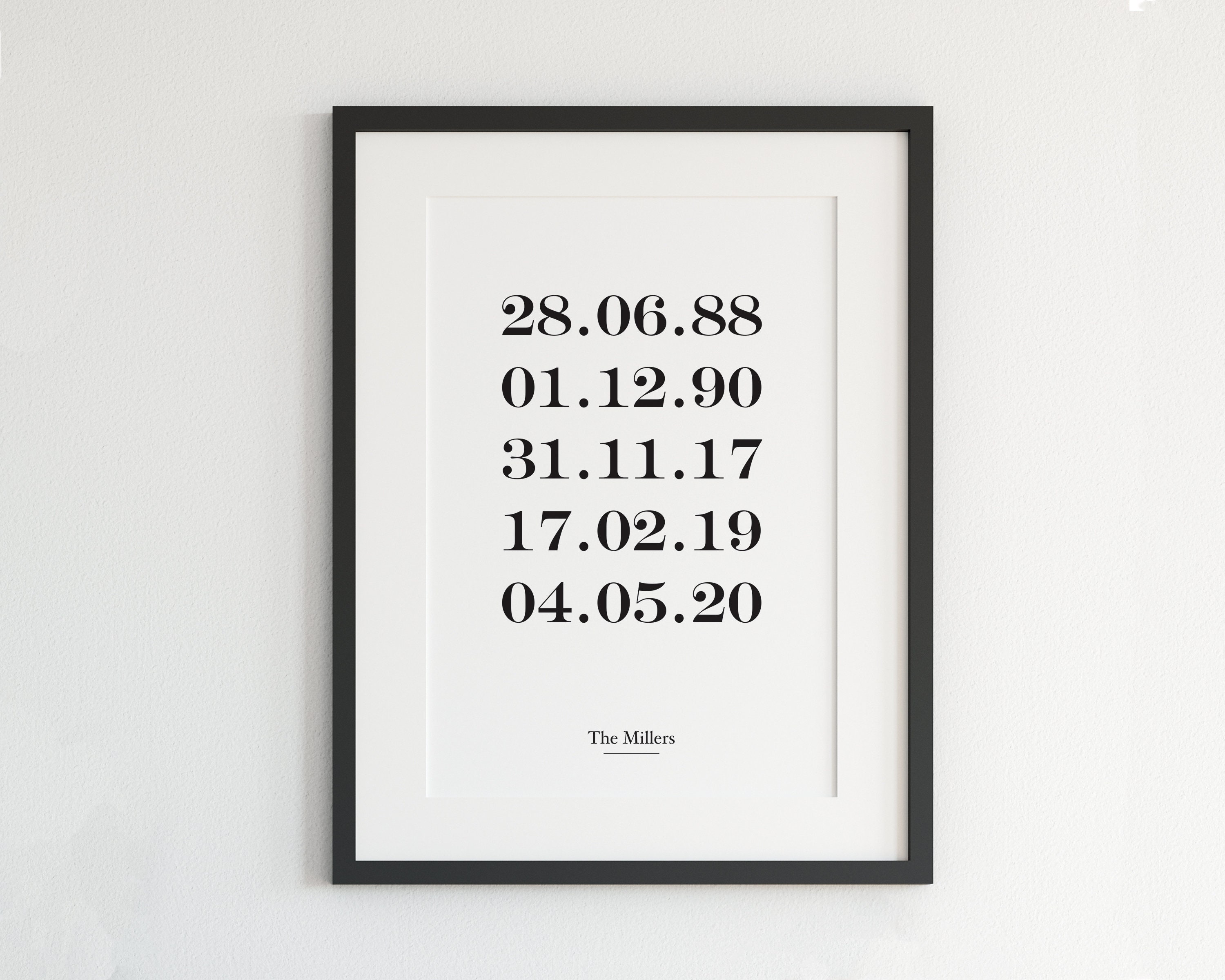 Custom Family Date Print New Home Gift Personalised Date | Etsy