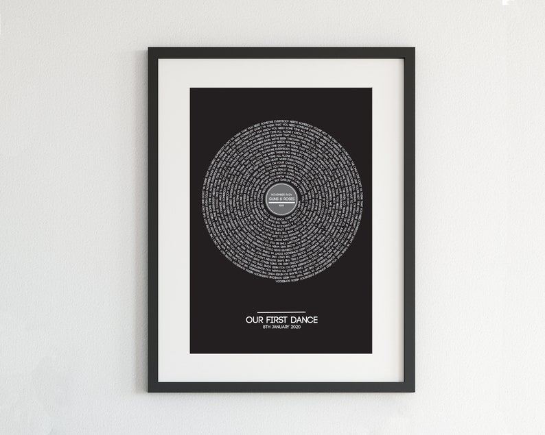 Song Lyrics Print Song Lyrics Wall Art Custom Lyric Print - Etsy UK