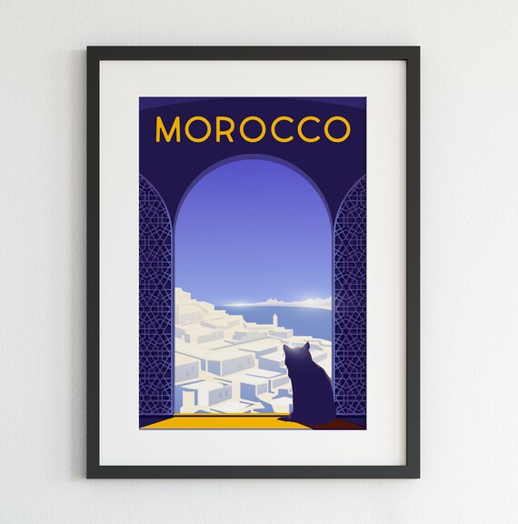 Morocco Poster Marrakesh Print Morocco Wall Art Morocco | Etsy