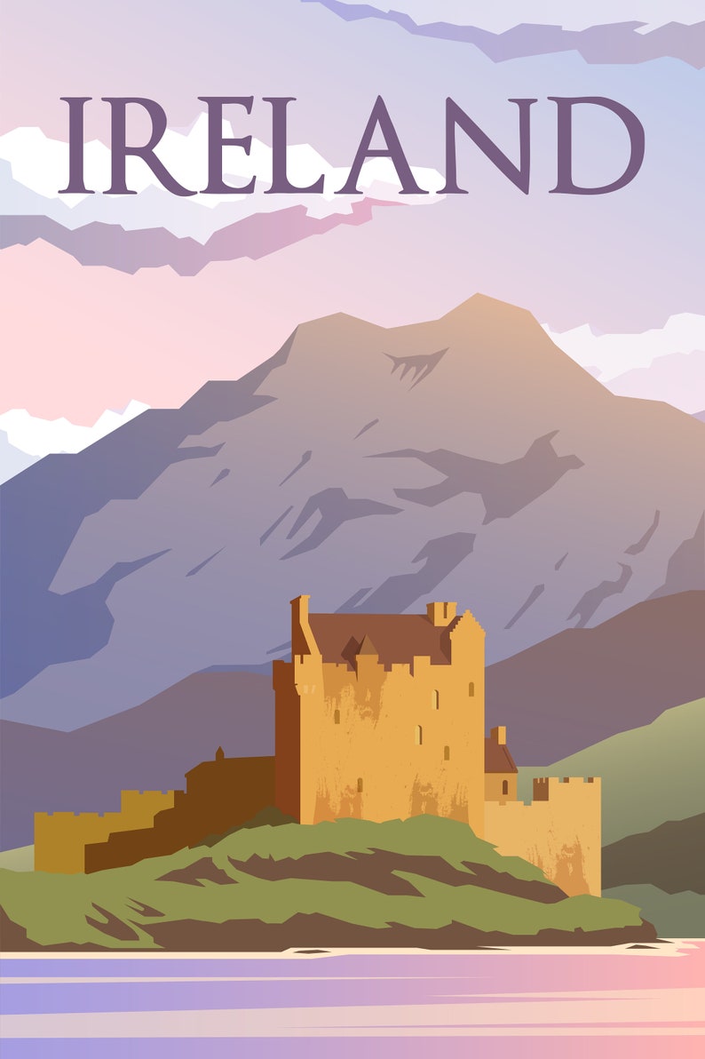 Ireland Poster City Art Ireland Wall Art Ireland Print | Etsy