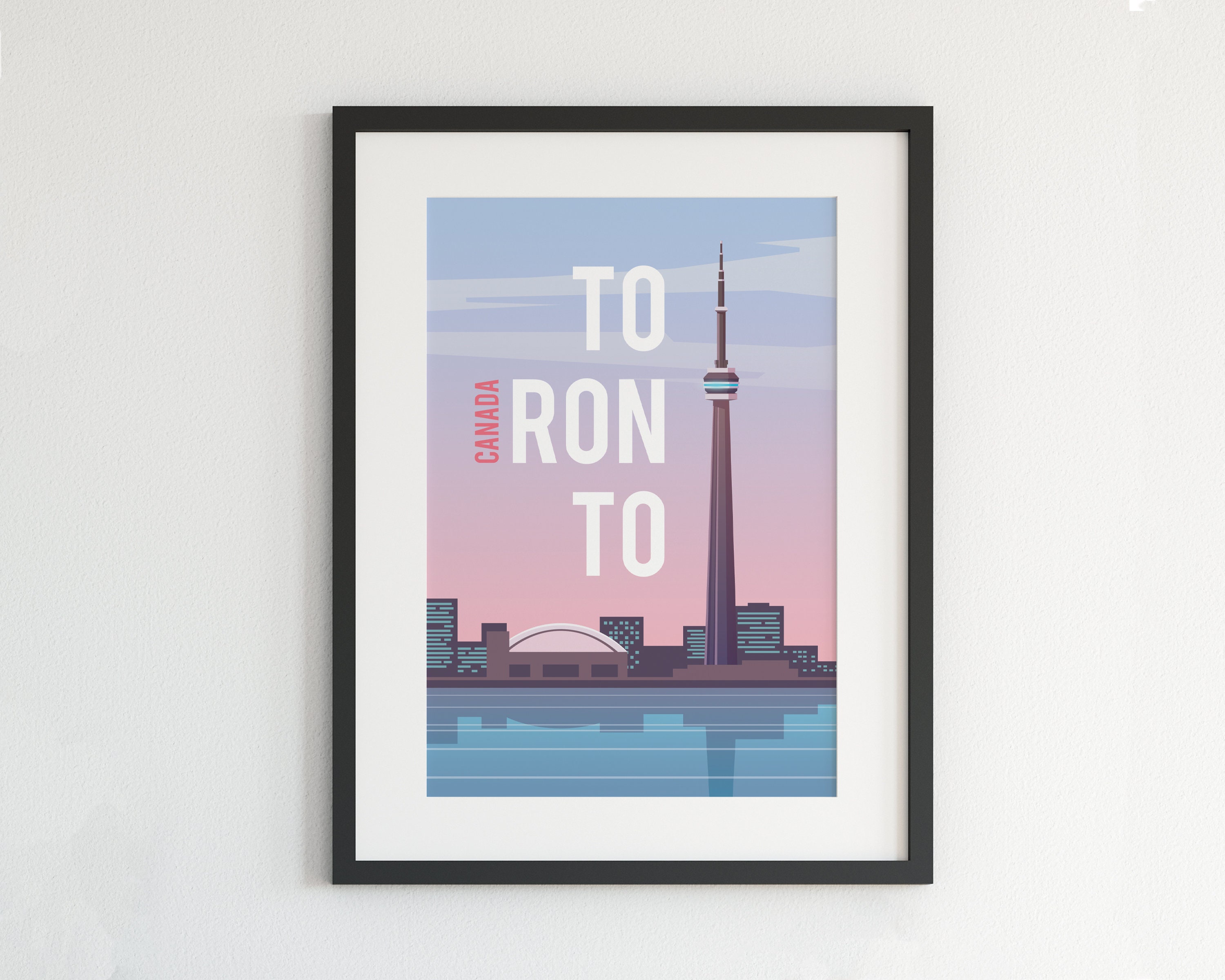 Toronto Wall Art Set of 4 Printable city Wall Art Toronto city map ...